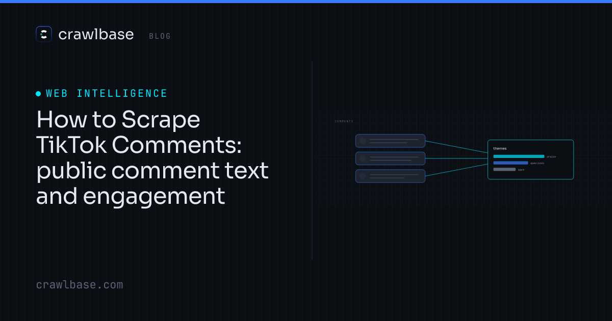 How to Scrape TikTok Comments · Crawlbase Blog
