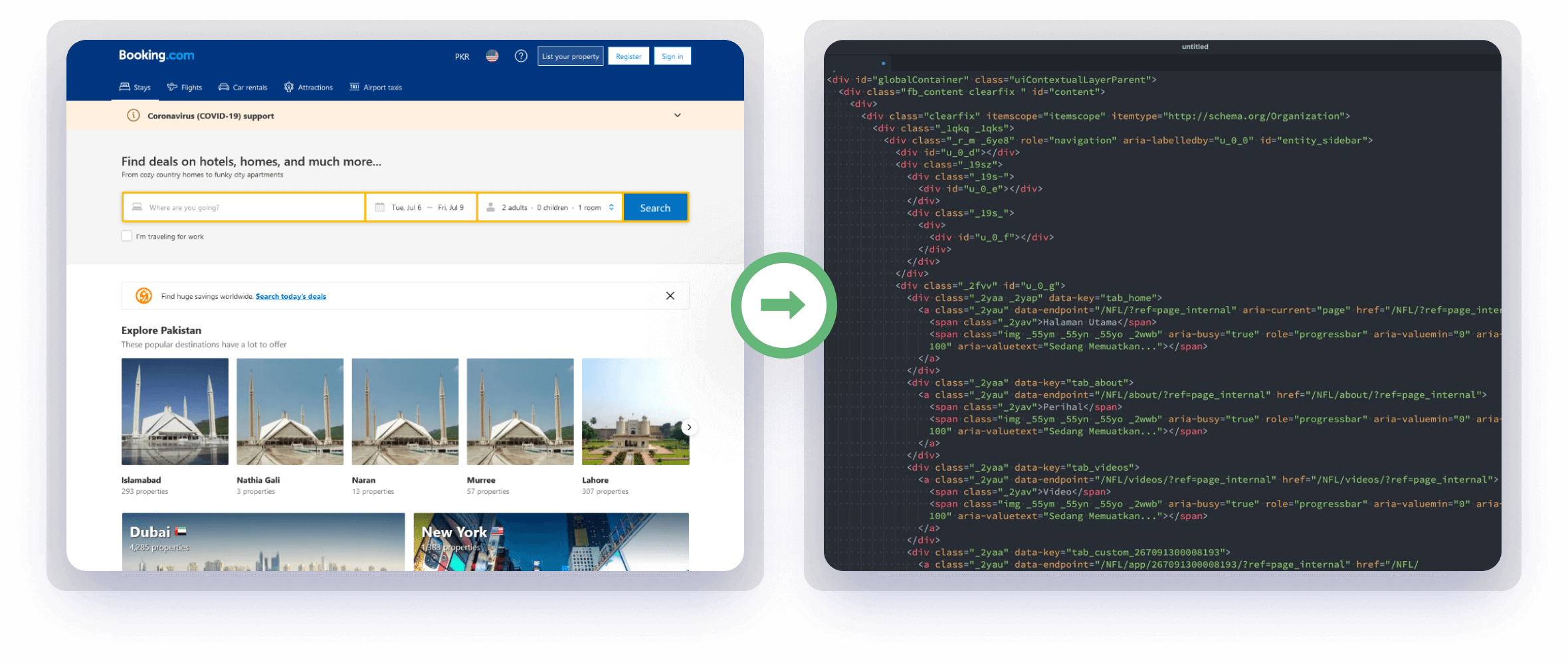 Extract Booking.com Data | Crawlbase
