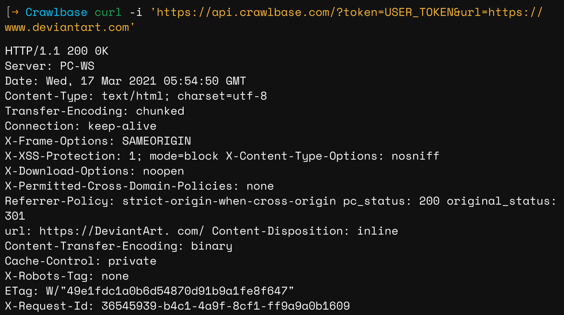 Crawl DeviantArt without getting blocked