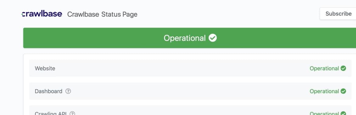 Crawlbase Status | Crawlbase